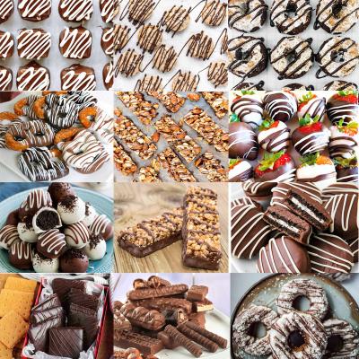 China Automatic Zigzag Chocolate Enrobing Machine 400mm Belt Width 380V for Biscuits Cookies for sale