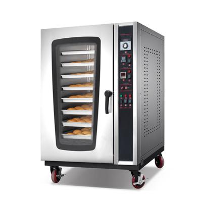 China 10-Tray Commercial Hot Air Circulation Baking Oven 380V 15kW for Pizza Buns Cakes for sale
