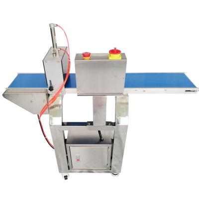 China Automatic Protein Bar Cutter with PLC Control Panel - 0-60 pieces/min Speed, 220V Single Phase, 400×450×1000mm Dimensions for sale