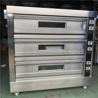 China Commercial 3-Deck 9-Tray Baking Oven 27KW 400°C Stainless Steel Gas/Electric Pizza Bread Roti for sale