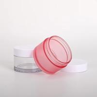 China Lightweight Double Wall Cream Jar Plastic Cosmetic Cream Containers for sale