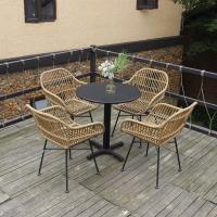China High Quality Outdoor Restaurant Furniture Waterproof Sunscreen Rattan Patio Garden Chair for sale