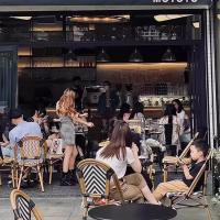 China Hot Sale Cafe Hotel French Style Bistro Rattan Chairs Outside Patio Garden Chair Terrace Restaurant Dining Chair Modern for sale