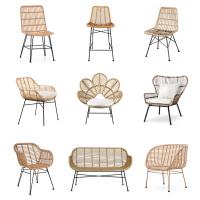 China Outdoor Fashion Wicker Furniture Chair Restaurant Metal PE Rattan Dining Chair with Cushion for sale