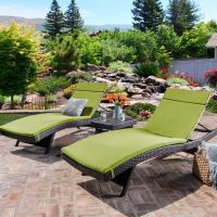 China Outdoor Pool Beach Chair PE Rattan Sunbed Sun Lounger Lounge Chair for sale