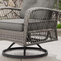 China YILIN Factory Supply Relaxing Home Patio Furniture Rotating Gliding Outdoor Chair Waterproof Balcony Furniture Set for sale