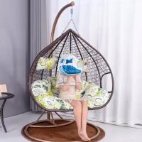 China High Quality Modern Garden Furniture Patio Rattan Swing Chair Hanging Egg Chair With Metal Bracket Sofa Rattan Hang Basket for sale