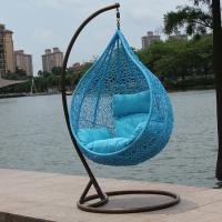China High Quality Modern Garden Furniture Patio Rattan Swing Chair Hanging Egg Chair With Metal Bracket Sofa Rattan Hang Basket for sale