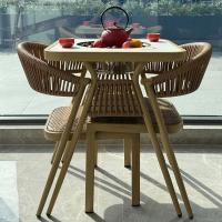 China Aluminum Rattan Outdoor Tea Furniture Combo (1 Table + 2 Chairs) - Net Red Style, Ideal for Balcony Leisure & Stove Tea for sale