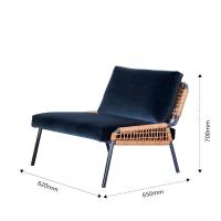China Modern PE Rattan Accent Chair with Aluminum Frame  Indoor Outdoor Lounge Chair with Cushion for sale