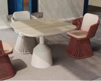 China Rope Woven Dining Chair & Table Set, Indoor/Outdoor Furniture for Dining Room, Patio, Balcony for sale