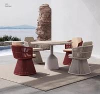 China Rope Woven Dining Chair & Table Set, Indoor/Outdoor Furniture for Dining Room, Patio, Balcony for sale