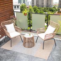China High Quality Bistro Set Factory Supply Wicker Garden Sofa Set Hot Selling PE Rattan Chair for sale