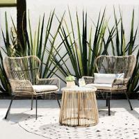 China High Quality Bistro Set Factory Supply Wicker Garden Sofa Set Hot Selling PE Rattan Chair for sale