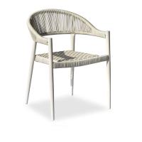 China Lightweight Modern Outdoor Dining Chair Table Set Enhanced Cost-Effective Nordic Garden Furniture Steel Frame for Villa Hotels for sale