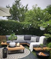 China Custom Patio Furniture Set Luxurious Garden Sofa European Durable Waterproof Sofas for Balcony Teak Frame Outdoor Furniture Sofa for sale