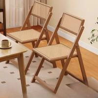 China Modern Stackable Folding Dining Chairs Metal Frame Woven Seat Eco-Friendly Waterproof Outdoor Villa Park Patio Furniture for sale