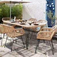 China Retro Style PE & Steel Balcony Chairs - Outdoor Leisure Seating for Urban Terrace for sale
