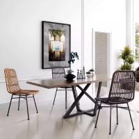 China Modern Mediterranean Style Rattan & Aluminum Garden Chairs-Outdoor Leisure Seating for Courtyard and Villa for sale