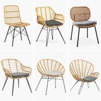 China Modern Mediterranean Style Rattan & Aluminum Garden Chairs-Outdoor Leisure Seating for Courtyard and Villa for sale