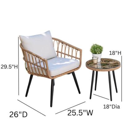China American Style Modern Rope & Aluminum Outdoor Dining Chair Set-Eco-Friendly & Durable for Villa & Kitchen Gardens for sale