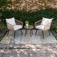 China American Style Modern Rope & Aluminum Outdoor Dining Chair Set-Eco-Friendly & Durable for Villa & Kitchen Gardens for sale
