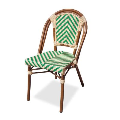 China Bistro Cane Chair Garden Chairs Outdoor Furniture Garden Set Plastic Resin Chair French Style Bamboo Rattan Wicker Outdoor for sale