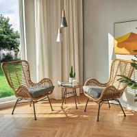 China Hot Sale Outdoor Furniture Rattan Garden Chair Sets Rattan Wicker Outdoor Leisure Tables Sets for sale