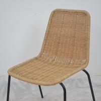 China Hot Sell Outdoor Furniture Patio Rattan Wicker Dining Chairs Cheap Stack Courtyard Restaurant Bistro Cafe Garden Chair for sale