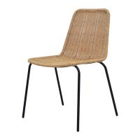 China Hot Sell Outdoor Furniture Patio Rattan Wicker Dining Chairs Cheap Stack Courtyard Restaurant Bistro Cafe Garden Chair for sale
