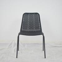 China Hot Sell Outdoor Furniture Patio Rattan Wicker Dining Chairs Cheap Stack Courtyard Restaurant Bistro Cafe Garden Chair for sale
