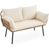 China Outdoor Hotel Resort Furniture Luxury Waterproof Rattan Garden Sofa Set for sale