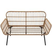 China Outdoor Hotel Resort Furniture Luxury Waterproof Rattan Garden Sofa Set for sale