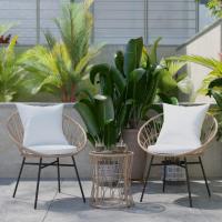 China Modern Rattan Leisure Outdoor Furniture Waterproof Swimming Pool Beach Rattan Loungers PE Rattan Chair Dining Table Set for sale