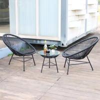 China Outdoor Plastic String Chair Rattan Furniture Garden Egg Sunchair Patio Furniture Acapulco Chair Contemporary Bistro Chair 10pcs for sale