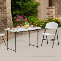 China Plastic Metal Foldable Table and Folding Chairs Prices Outdoor Party HDEP Fold Chair for Events for sale