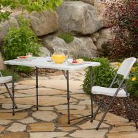 China Plastic Metal Foldable Table and Folding Chairs Prices Outdoor Party HDEP Fold Chair for Events for sale