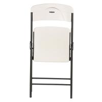 China Plastic Folding Chair Living Room Dining Events Barbecue Modern Furniture Stainless Steel High Quality DDP Shipping White for sale
