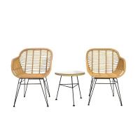 China Factory Direct Sale Is Cheap Wicker Coffee Rattan Garden Furniture Patio 3 Pieces Chair Outdoor Table Bistro Set for sale