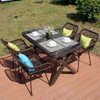 China Outdoor Garden Patio Furniture Cheap Coffee Set Good Quality PE Rattan Chair and Table with Large Quantity for sale
