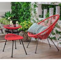 China Balcony Outdoor Furniture Frame Leisure Chair Hotel Villa Bistro Swimming Pool Side Garden Chair and Table Rattan with Metal for sale