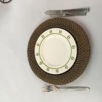 China Woven Placemats Natural Woven Rattan Placemats Heat Resistant Non-Slip Boho Charger Placemats for sale
