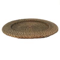 China Woven Placemats Natural Woven Rattan Placemats Heat Resistant Non-Slip Boho Charger Placemats for sale