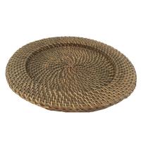 China Woven Placemats Natural Woven Rattan Placemats Heat Resistant Non-Slip Boho Charger Placemats for sale