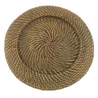 China Woven Placemats Natural Woven Rattan Placemats Heat Resistant Non-Slip Boho Charger Placemats for sale