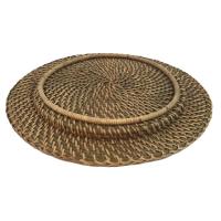 China Woven Placemats Natural Woven Rattan Placemats Heat Resistant Non-Slip Boho Charger Placemats for sale
