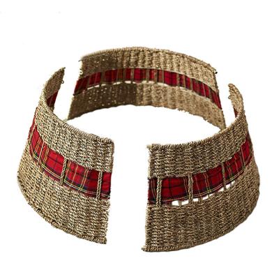 China Best Quality Rattan Brown Artificial Christmas Ornament Elegant Tree Box Tree Collar for Home Christmas Tree Decoration for sale