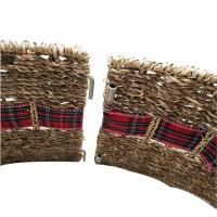 China Best Quality Rattan Brown Artificial Christmas Ornament Elegant Tree Box Tree Collar for Home Christmas Tree Decoration for sale