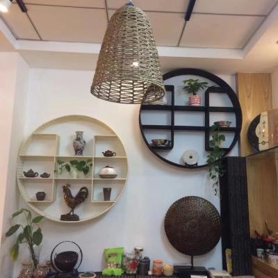 China Home Decor Seagrass Handwoven Wall Hanging Basket Decorative Storage Woven Wall Basket Decor Carton Box Horizontal Modern for sale