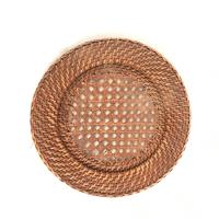 China Hot Selling Natural Rattan Hand-woven Eco-friendly Dining Placemats Multi-purpose High-end Restaurant Dining Placemats for sale
